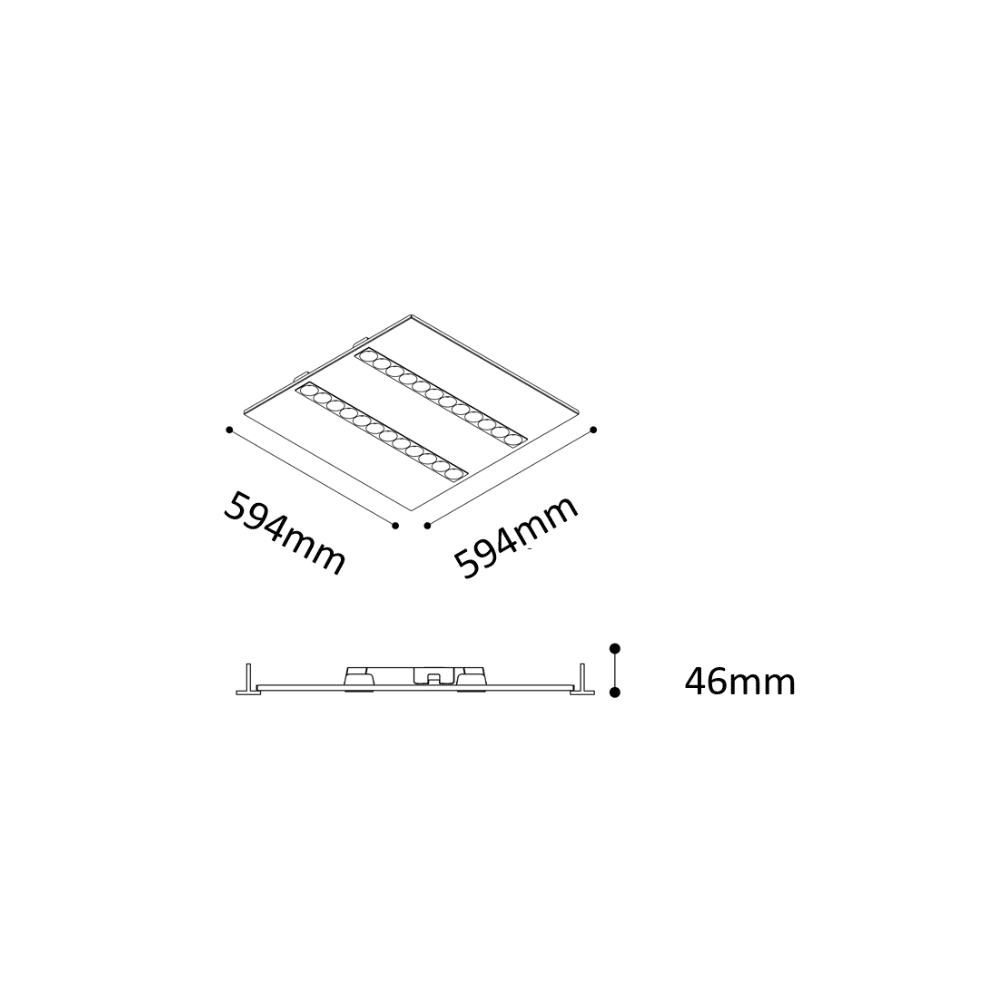 פנל שקוע תוצרת ספרד – Normalit – Nassel Avant 60*60 – אור גיא